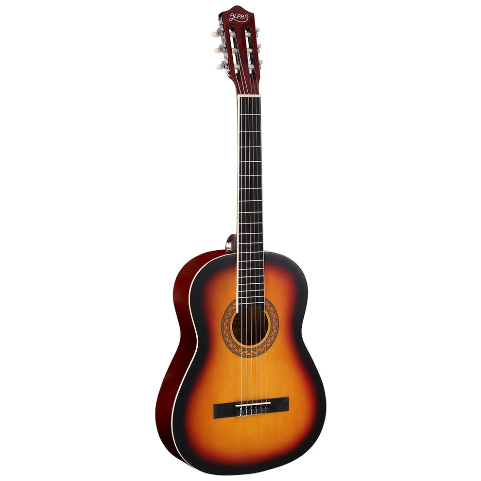 Alpha 39 Inch Classical Guitar Wooden Body Nylon String Beginner Gift ...